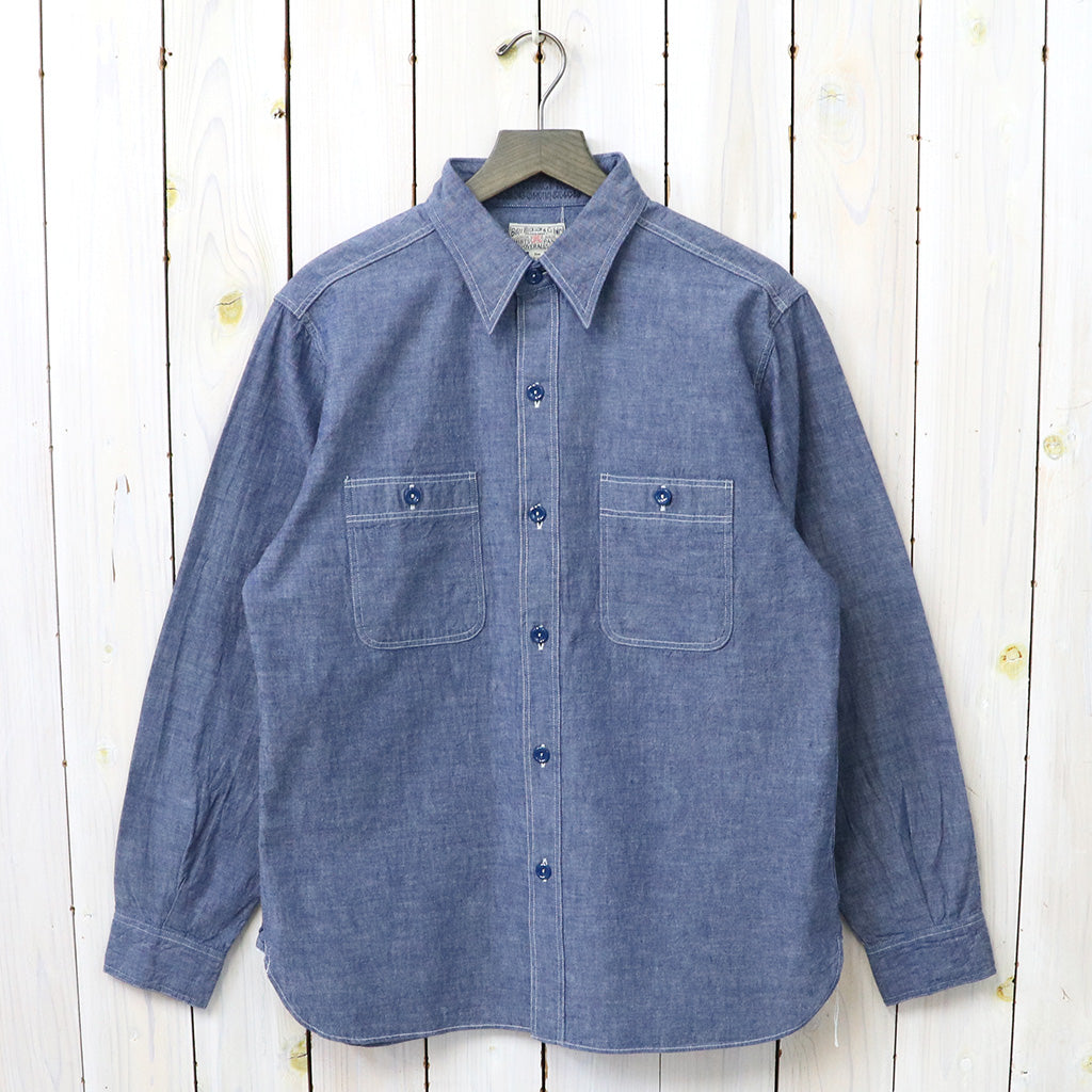BUZZ RICKSON’S (バズリクソンズ) : BLUE CHAMBRAY WORK SHIRT (BLUE) – Reggieshop